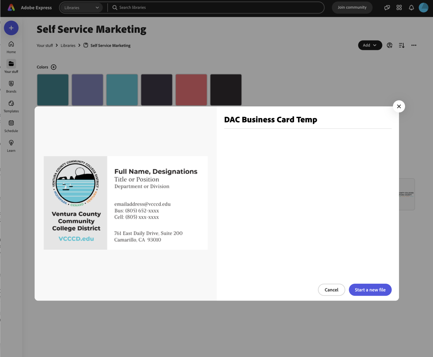 Submit a Request | Ventura County Community College District